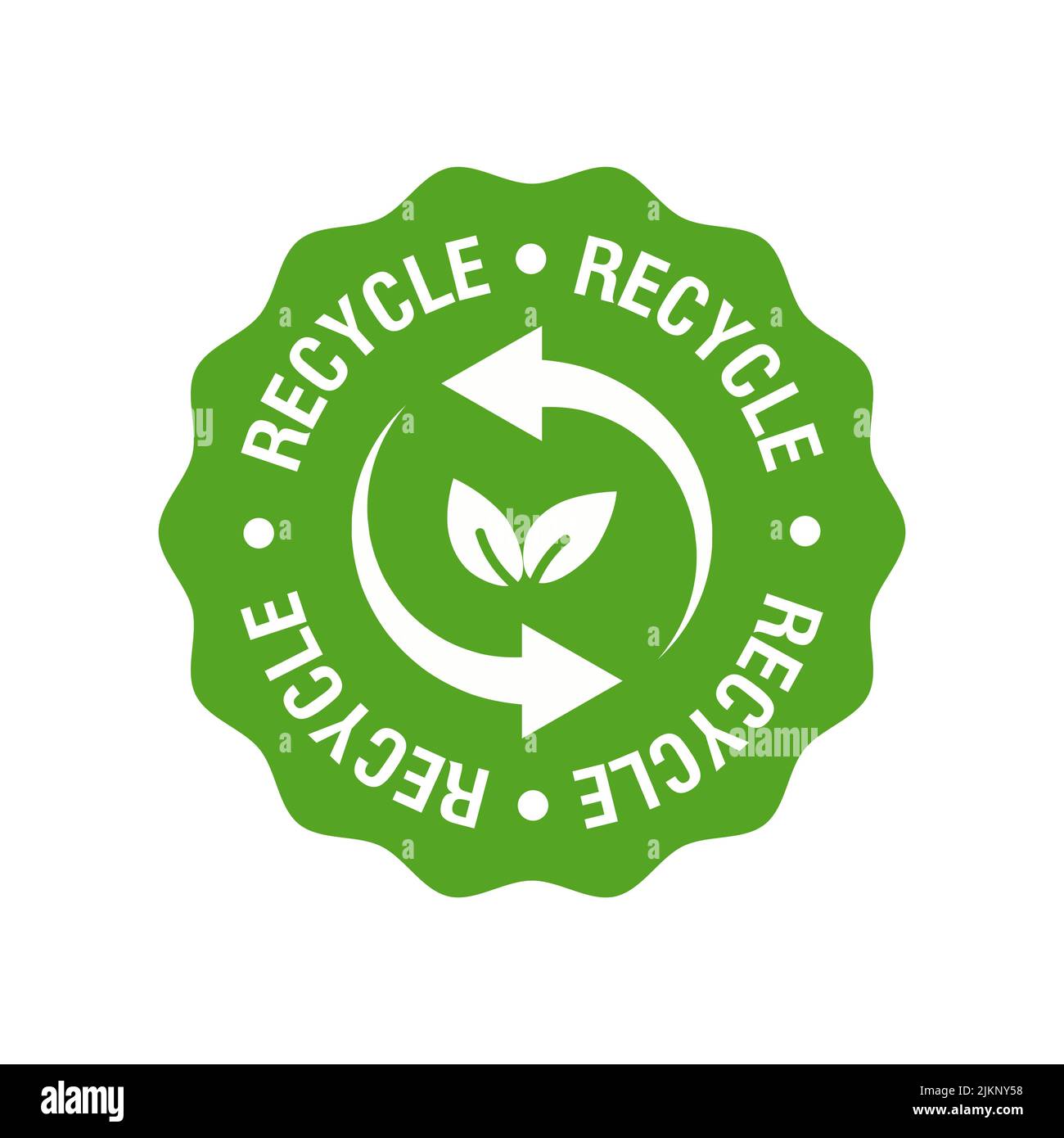 Recycle icon. Recycling environment label on white background. Vector ...