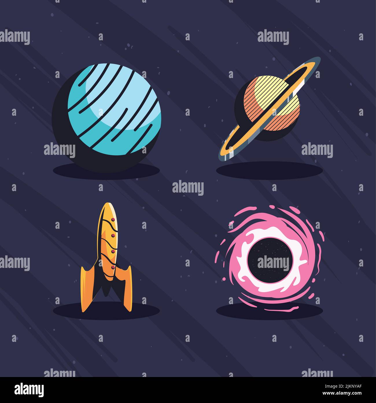 flat space items Stock Vector Image & Art - Alamy