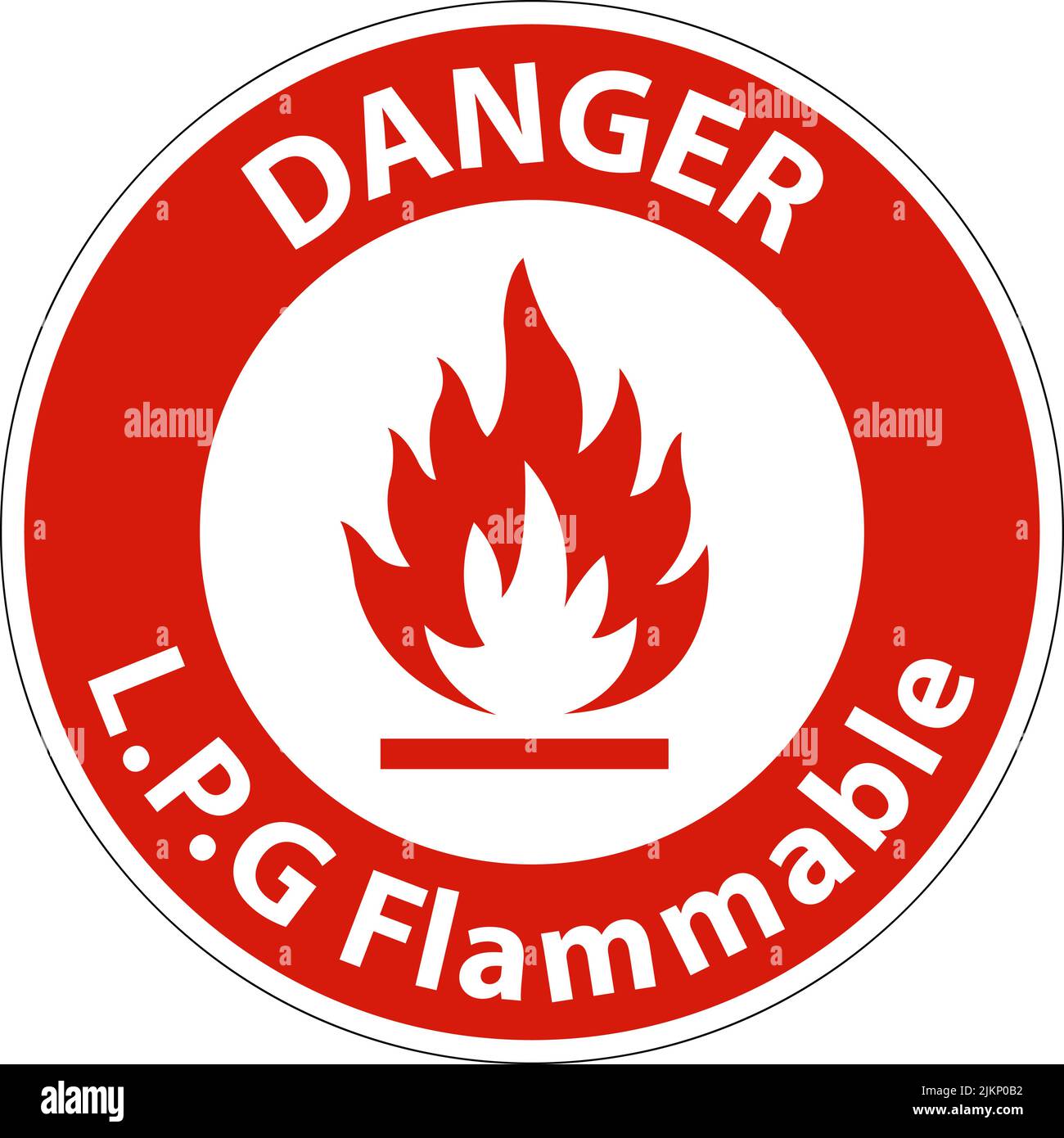 L.P.G Flammable Symbol Sign On White Background Stock Vector Image ...