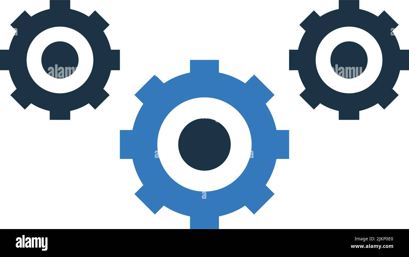 Settings, tools, gear, gears icon - Simple editable vector EPS file ...