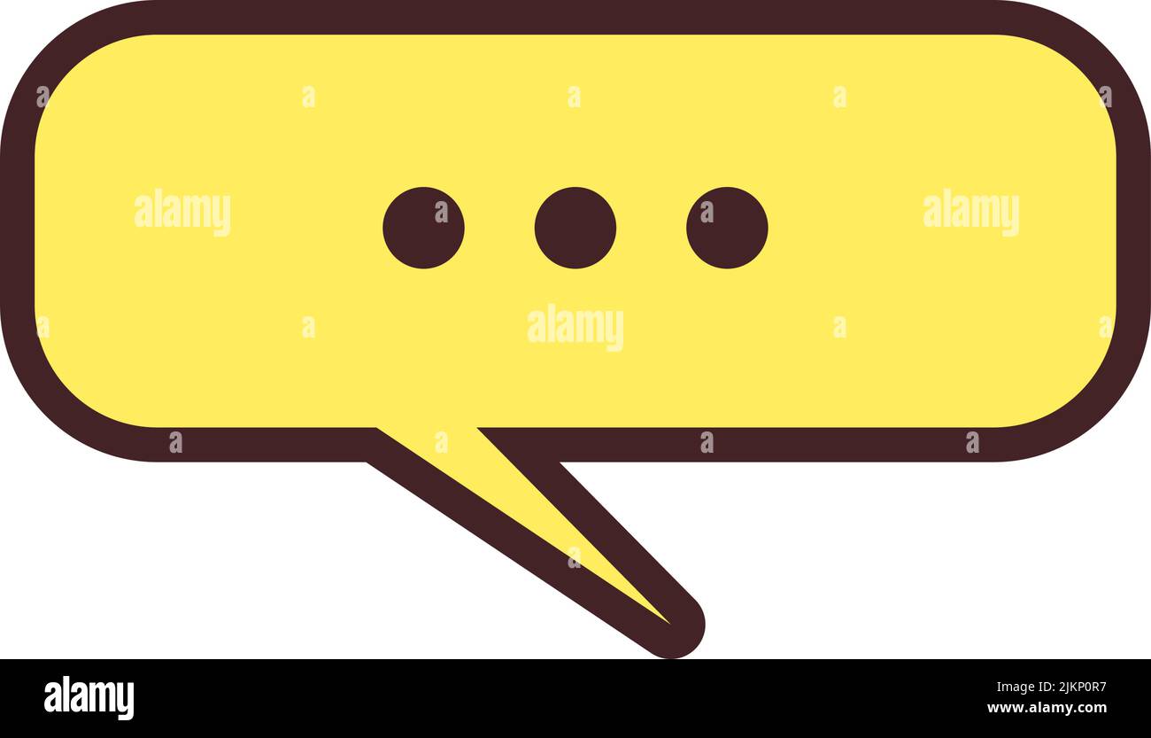 flat yellow text bubble Stock Vector Image & Art - Alamy