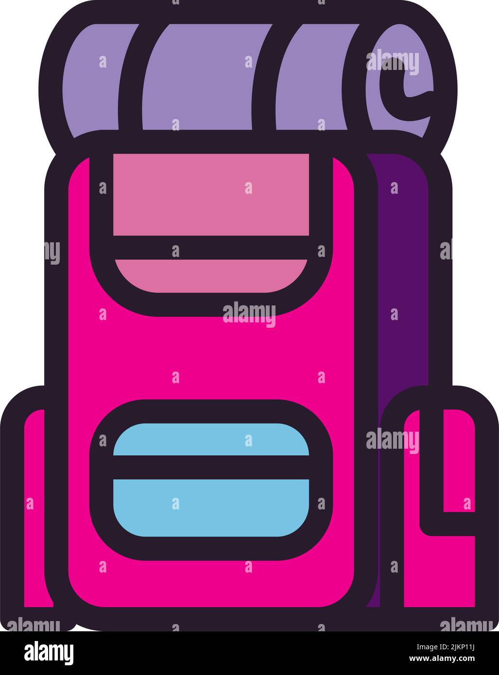 flat backpack illustration Stock Vector Image & Art - Alamy