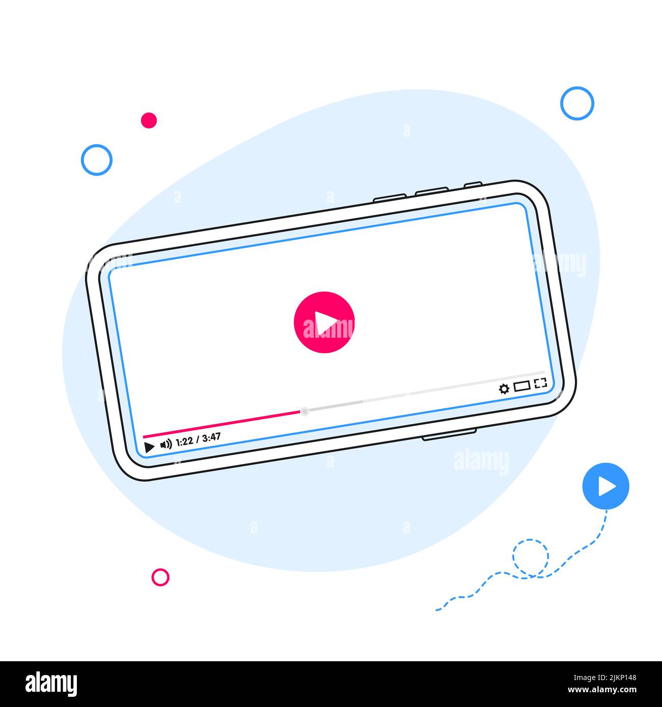 Line video player design template for web and mobile apps flat style ... Line video player design template for web and mobile apps flat style ...