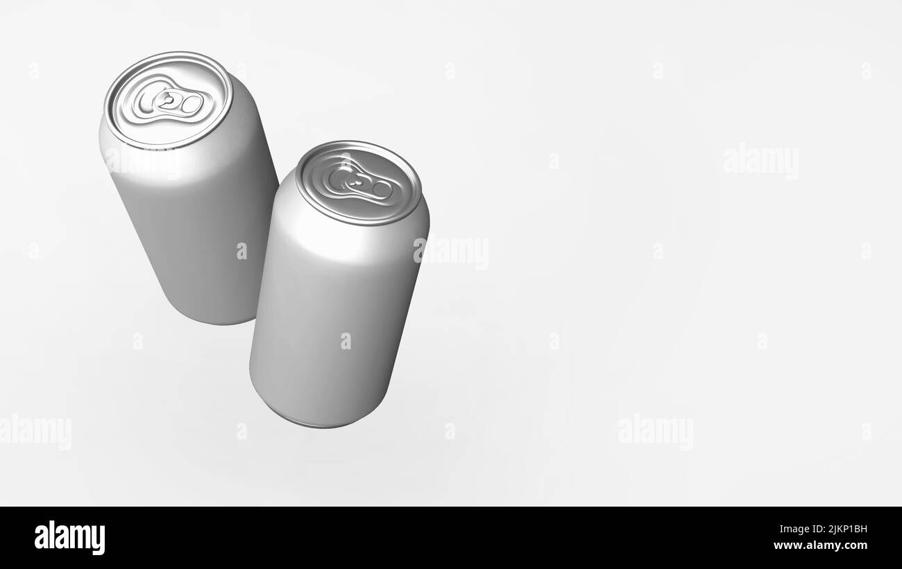 3D illustration drink can mockup with blank space rendering object for ...