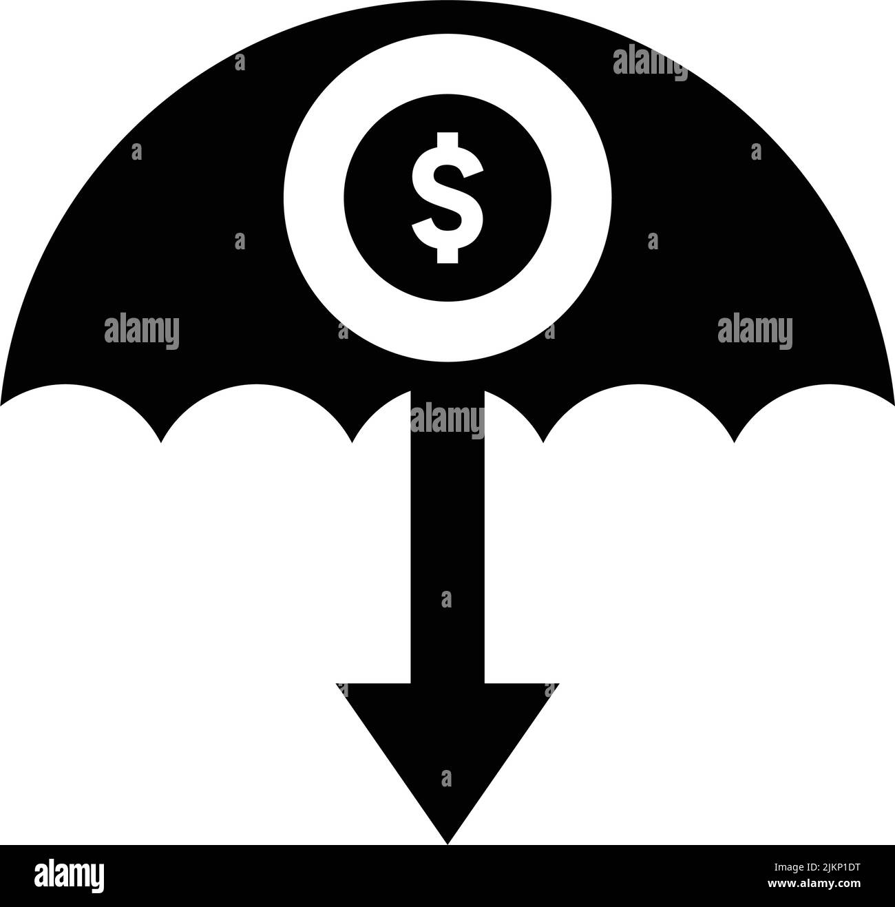 Protection, dollar, umbrella, safe icon - Simple editable vector EPS ...