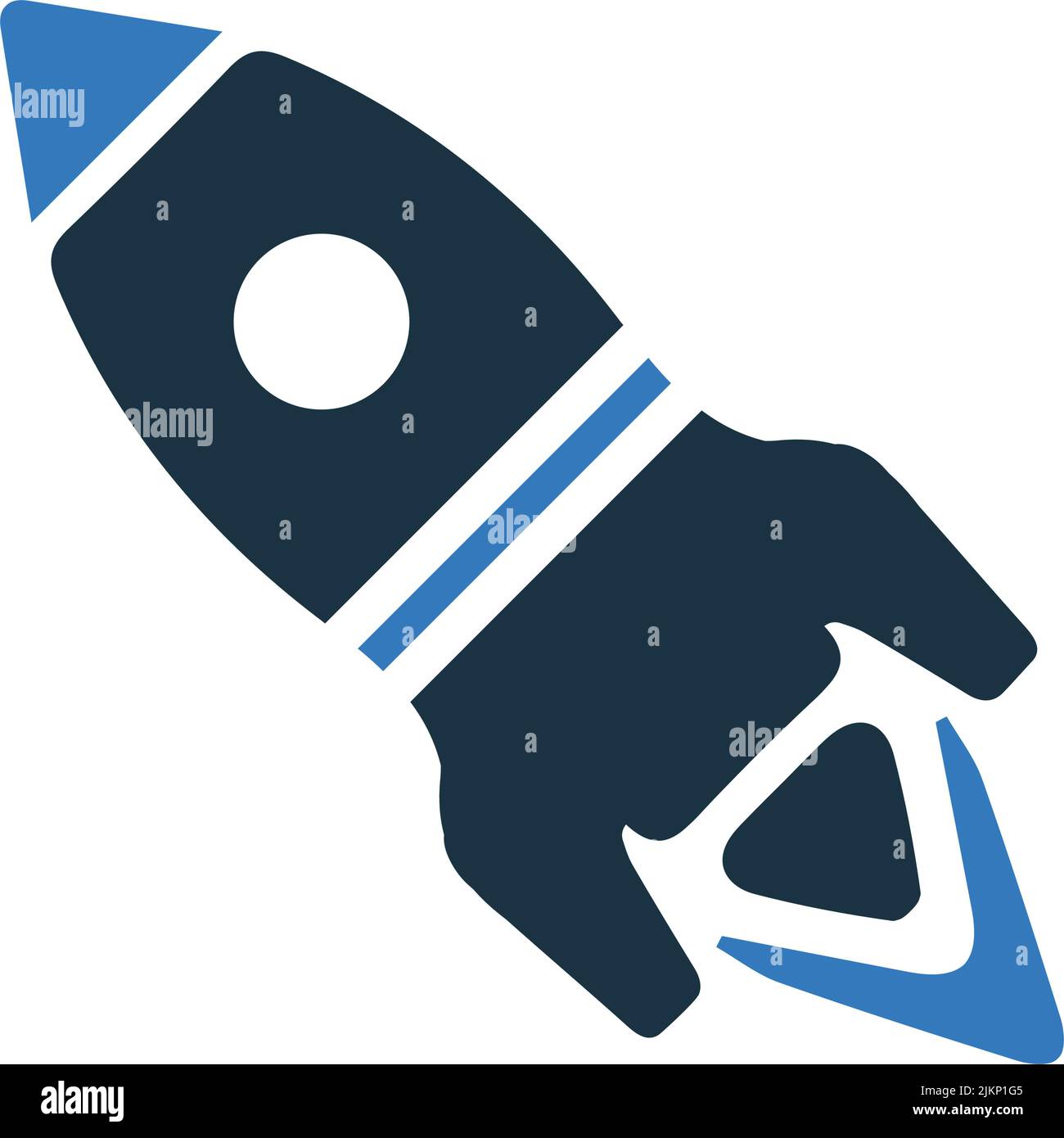 Project launch, space ship icon - Simple editable vector EPS file Stock ...