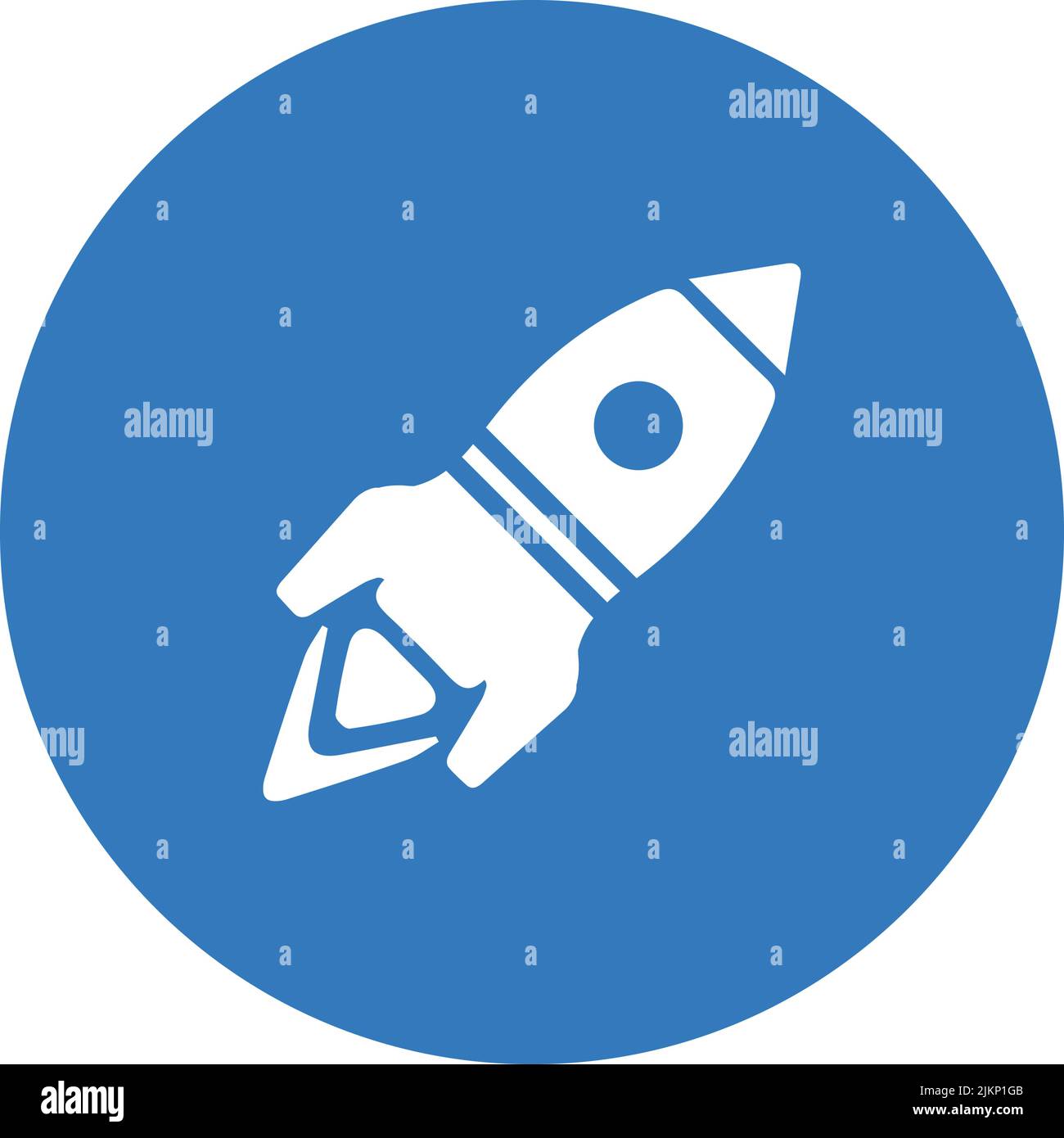 Project launch, space ship icon - Simple editable vector EPS file Stock ...