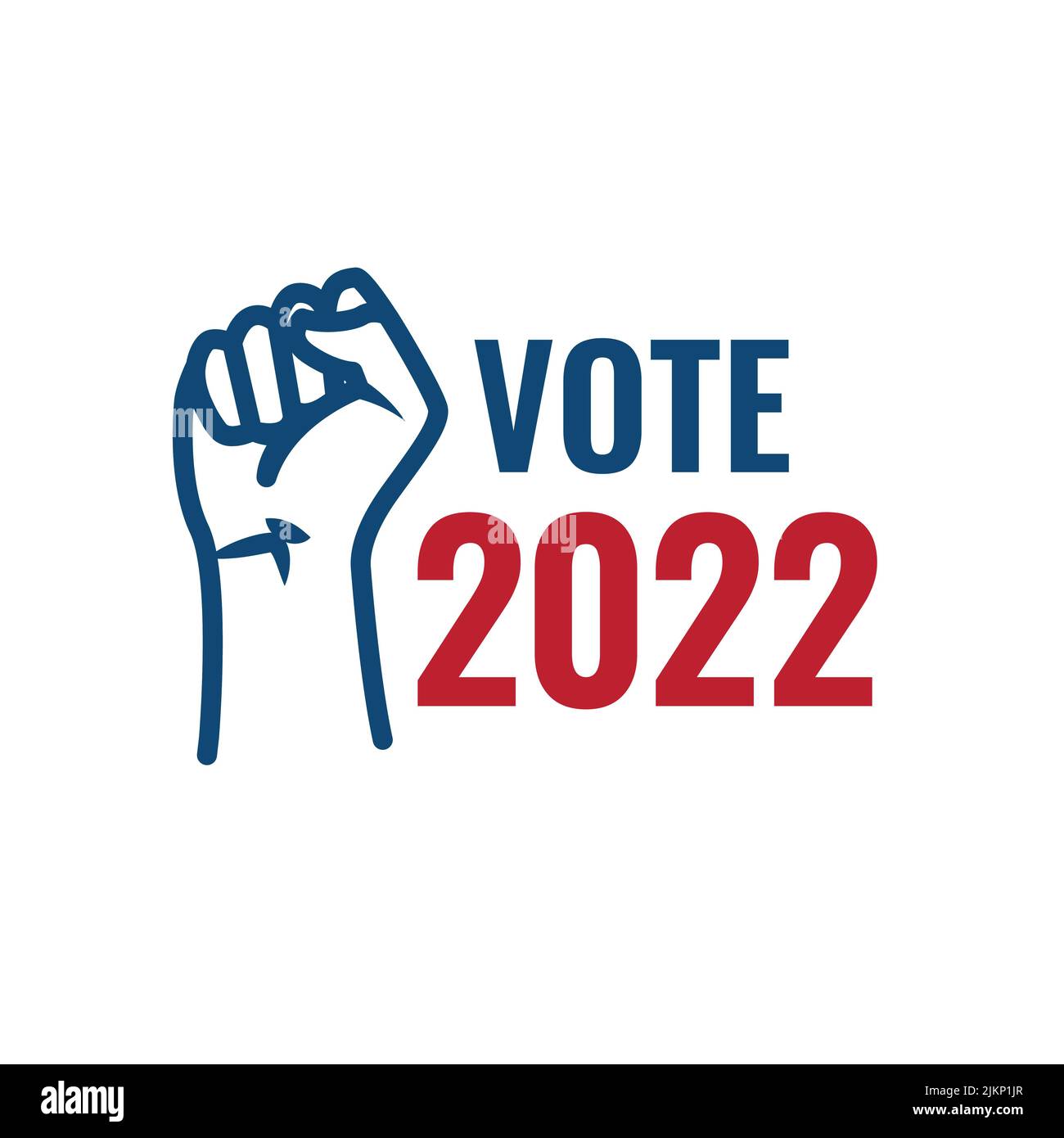 2022 Midterm Elections Design with Red White Blue Vote Icon Stock ...