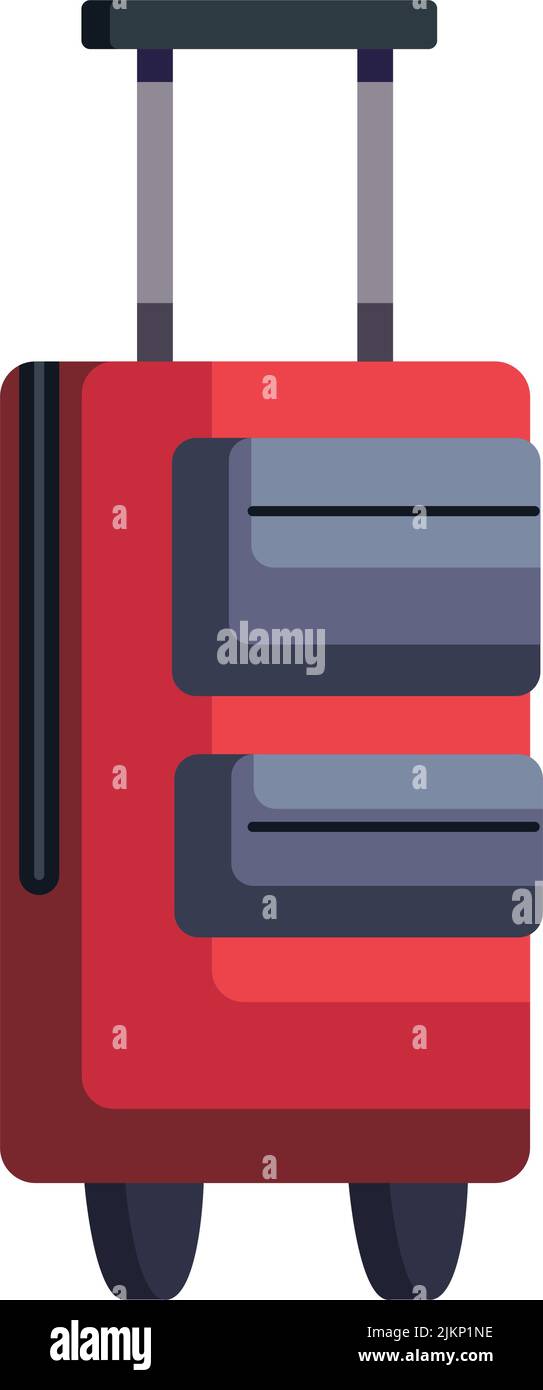 flat red trolley case Stock Vector Image & Art - Alamy