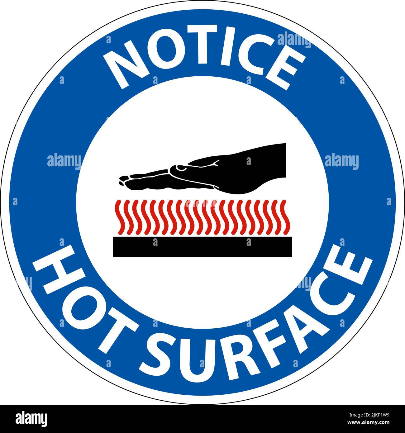 Notice Hot Surface Symbol Sign On White Background Stock Vector Image ...