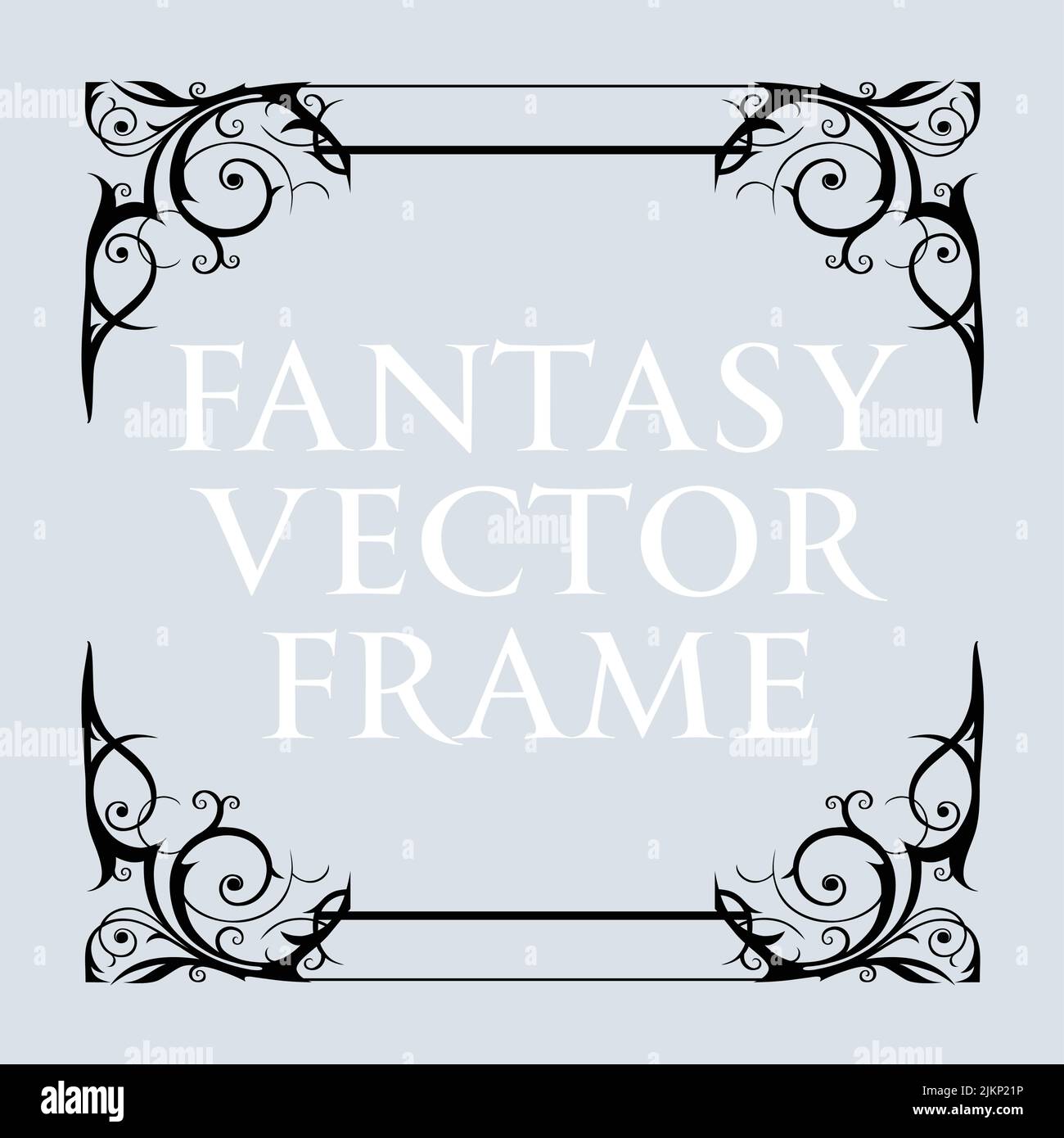 Black graphic fantasy frame Stock Vector Image & Art - Alamy