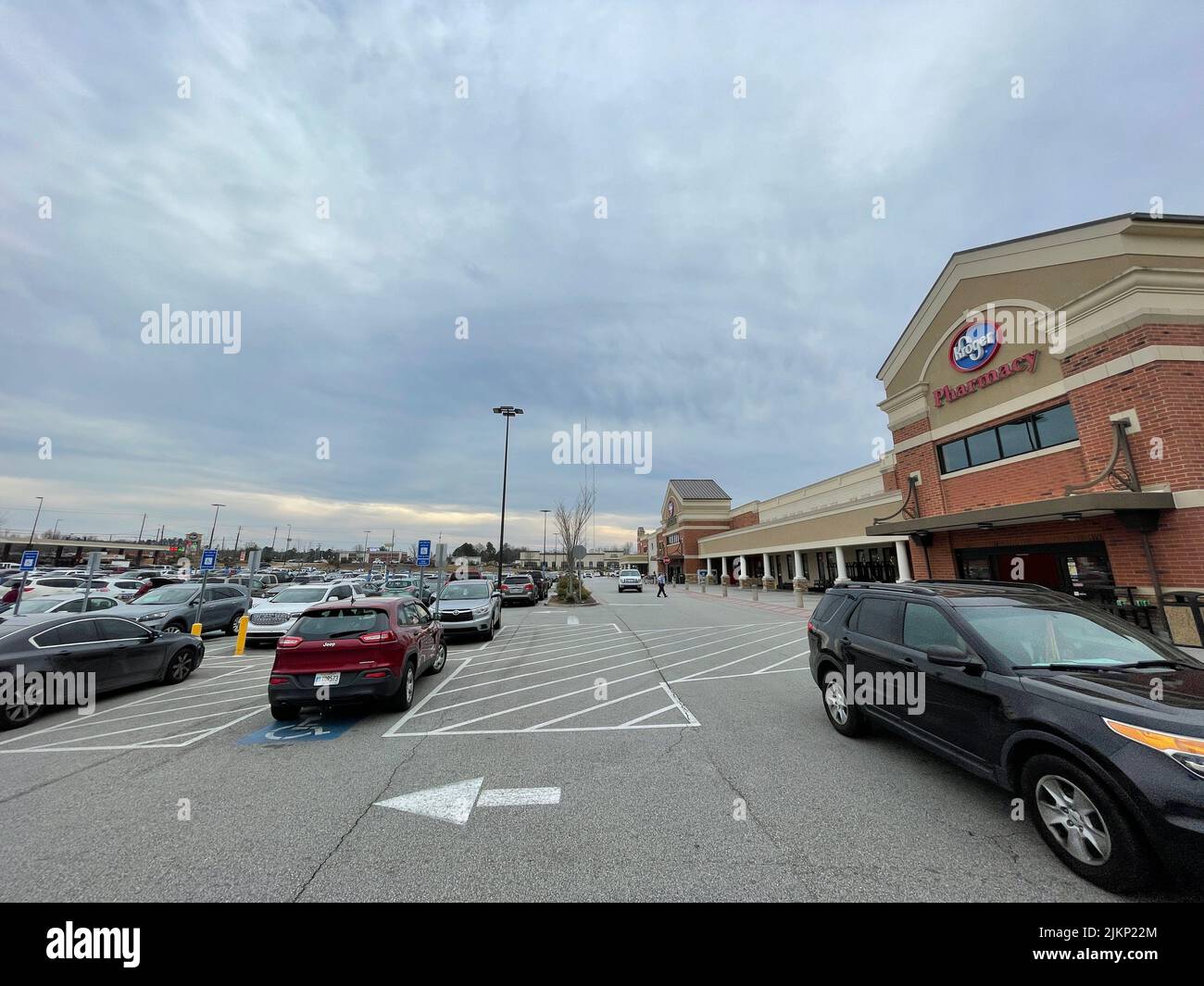 A Kroger retail store parking lot with parked cars Stock Photo - Alamy