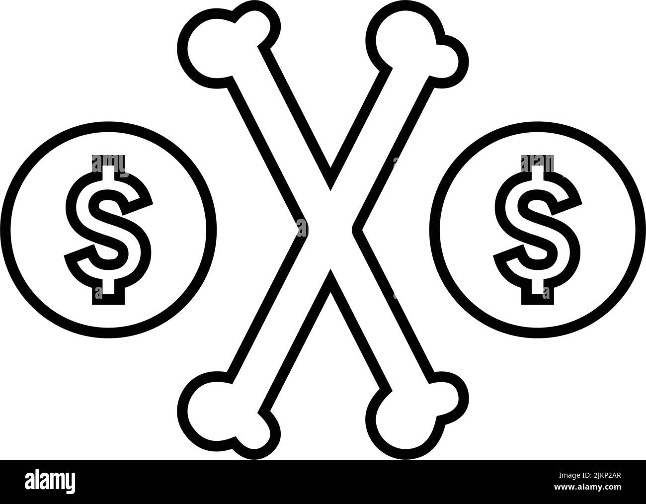 Problem, bankrupt, money icon - Vector EPS file. Perfect use for print ...