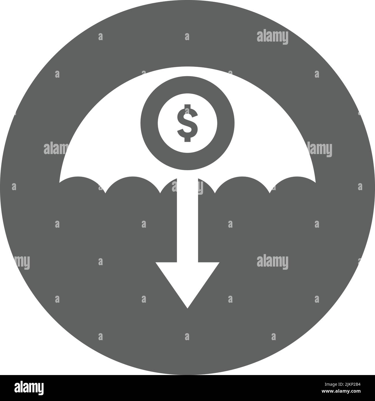 Protection, dollar, umbrella, safe icon - Simple editable vector EPS ...