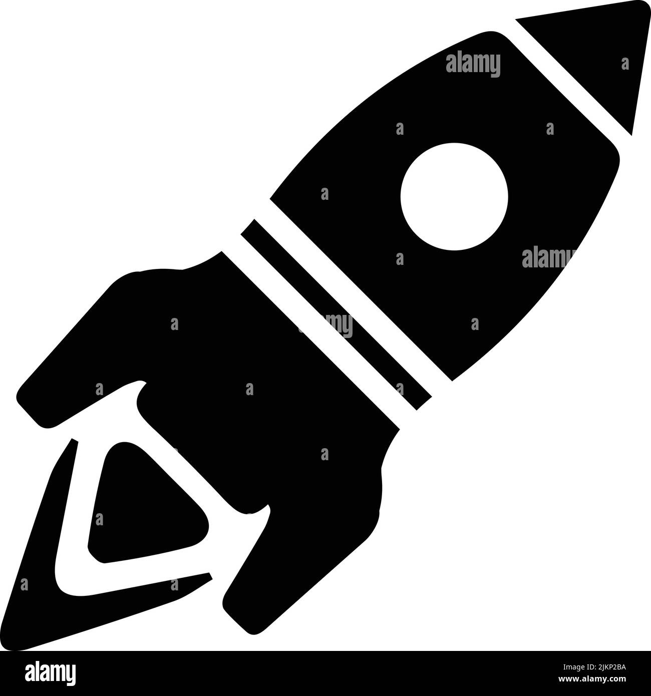 Project launch, space ship icon - Simple editable vector EPS file Stock ...