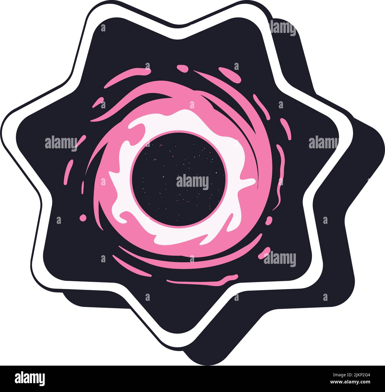 Space badge black hole hi-res stock photography and images - Alamy