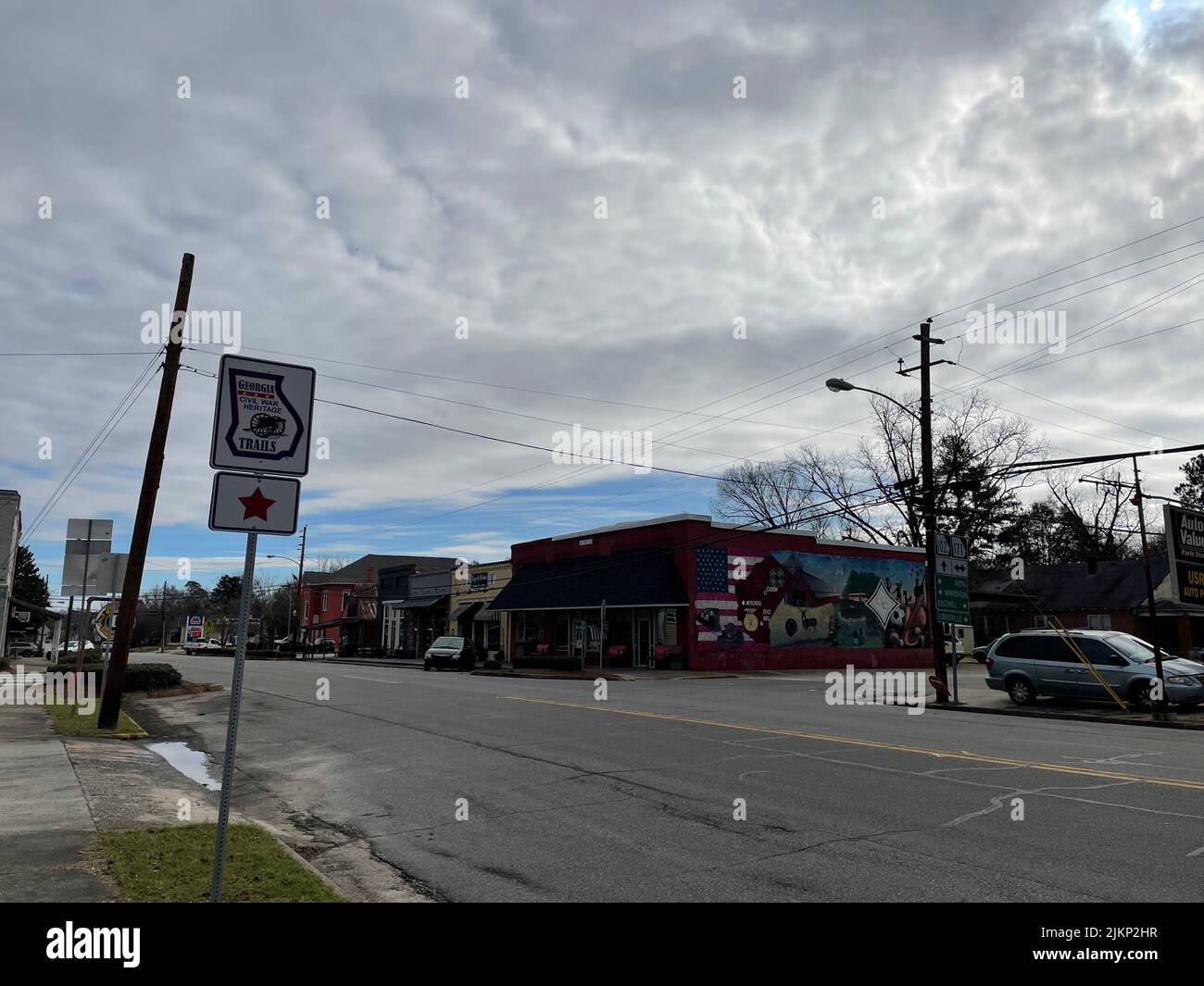 Historic old vintage buildings and small town USA scenes Stock Photo ...