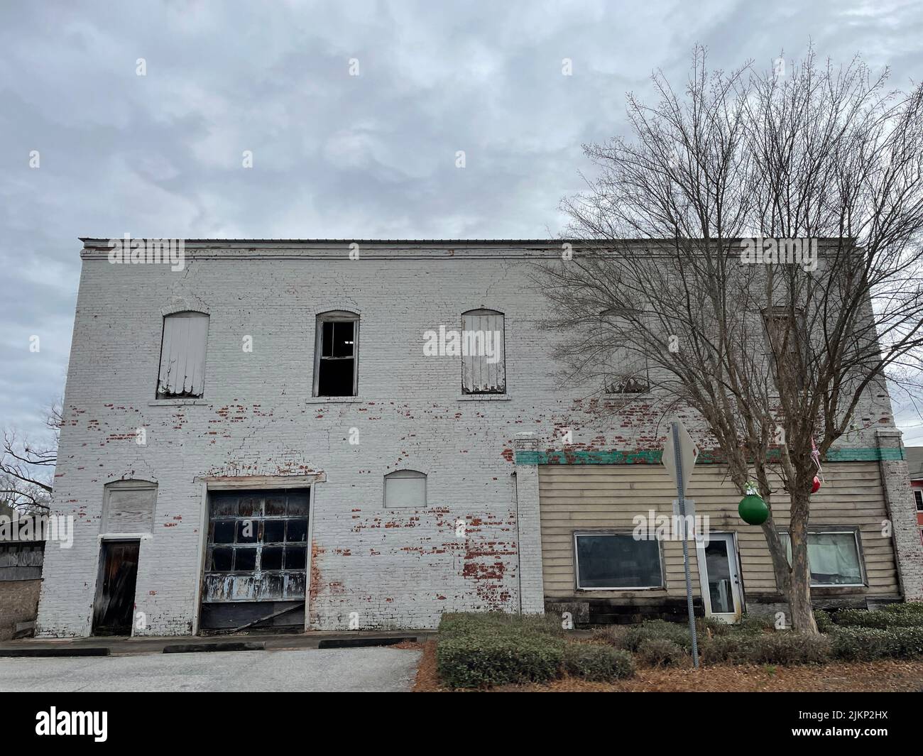 Downtown Gibson Georgia Small town USA vintage old buildings Stock ...