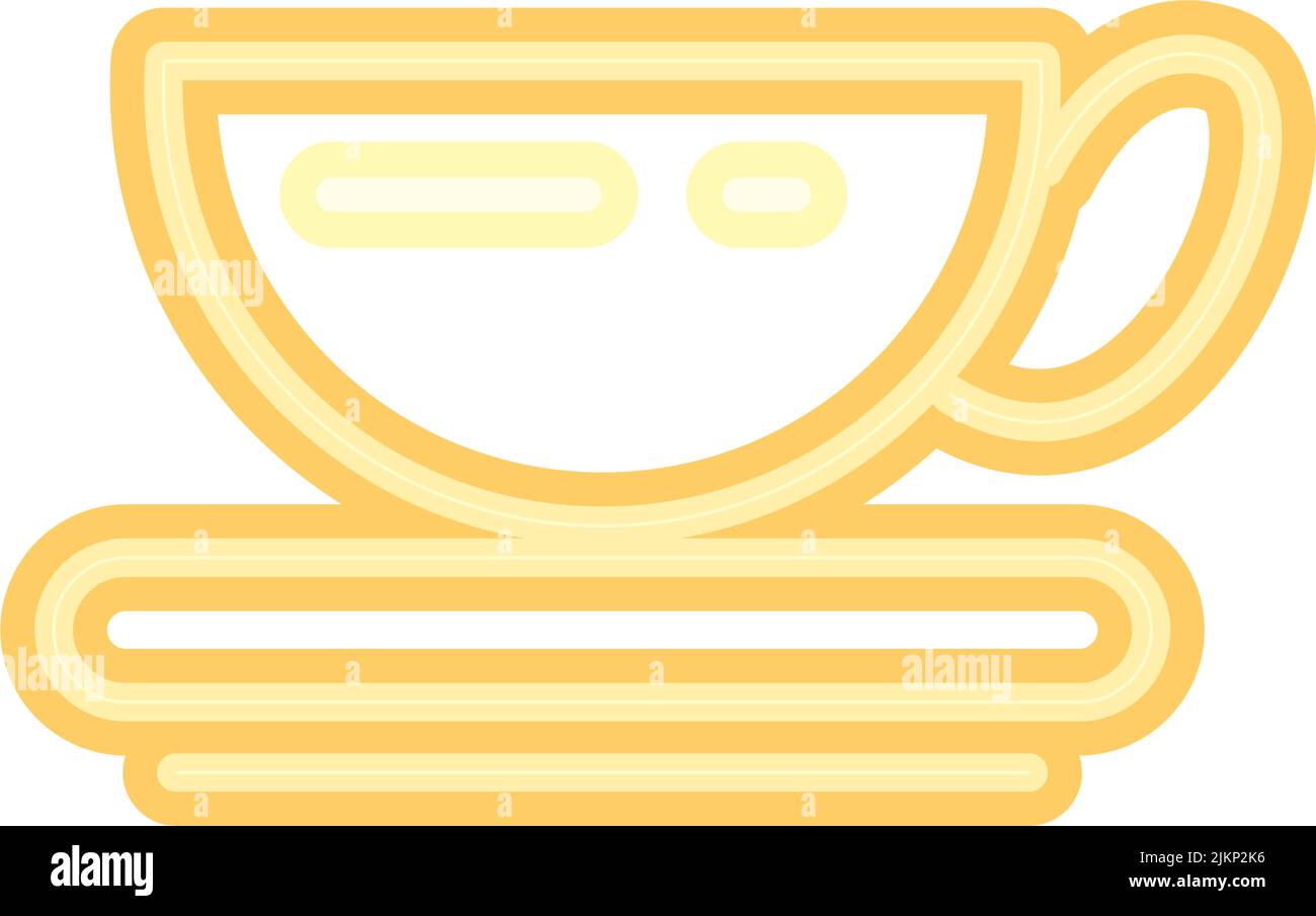 flat neon coffee cup Stock Vector Image & Art - Alamy