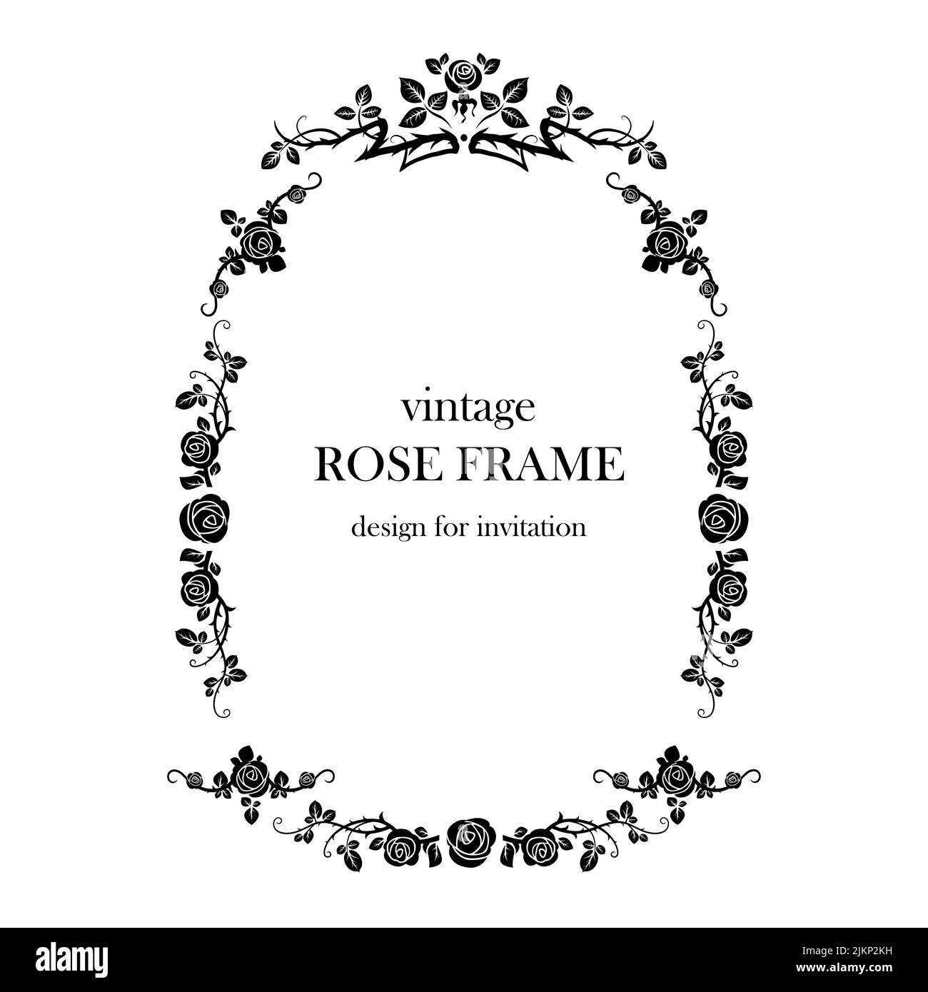 Vintage roses frame Stock Vector Image & Art - Alamy