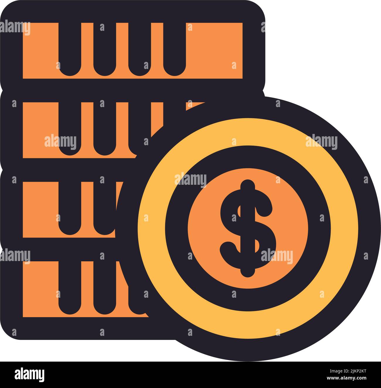 flat coins stack Stock Vector Image & Art - Alamy