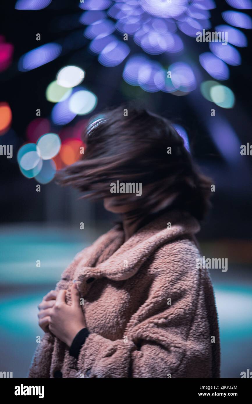 Beautiful girl hair covering face hi-res stock photography and images ...