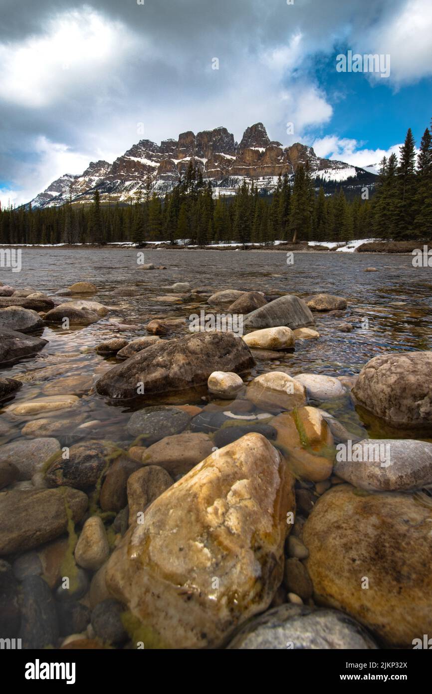 Mesmerizing view frozen lake forest hi-res stock photography and images ...