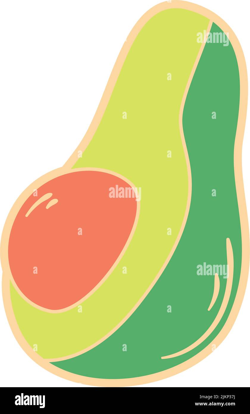 Flat Avocado Design Stock Vector Image Art Alamy