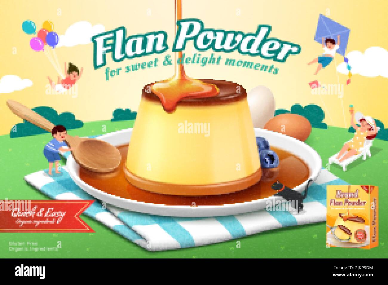 Custard powder Stock Vector Images - Alamy