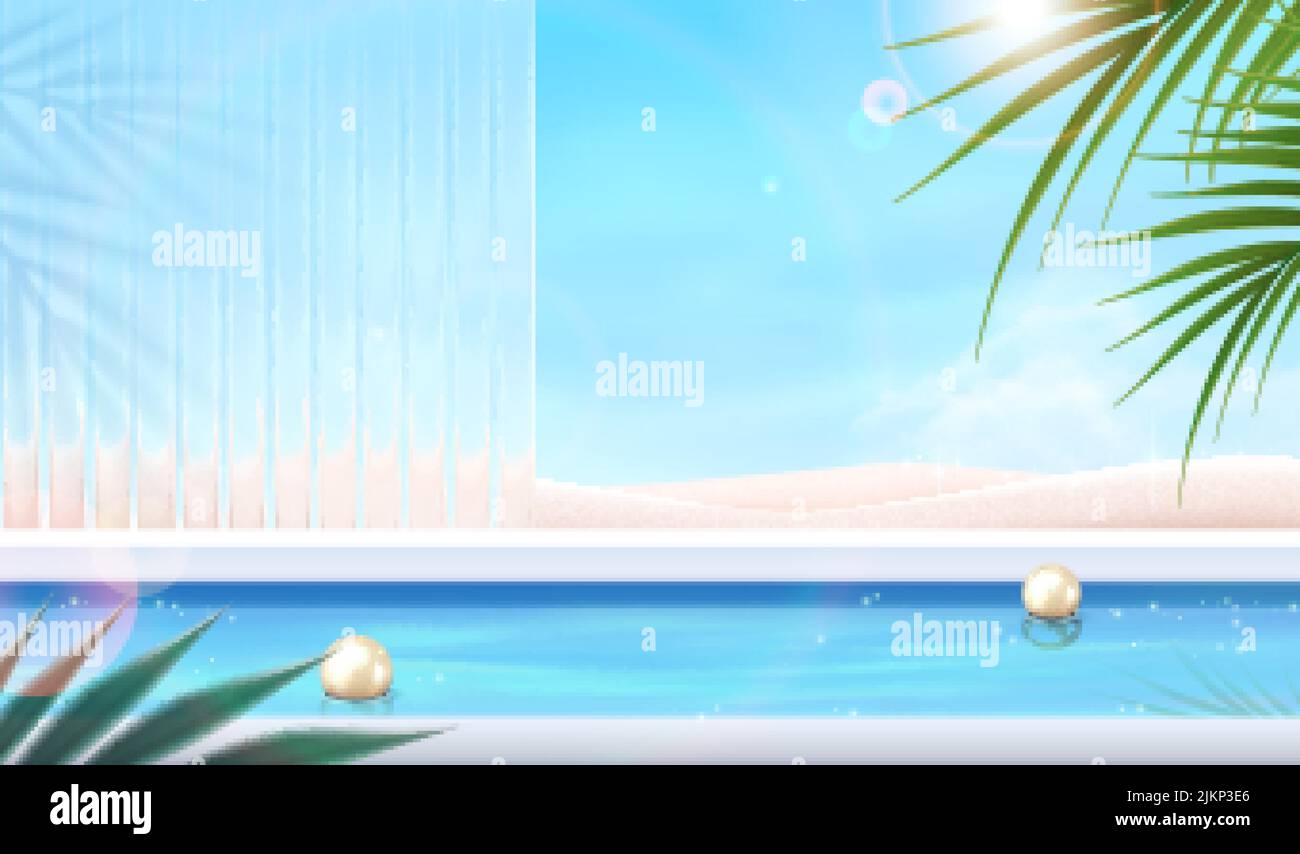 Desert pool resort Stock Vector Images - Alamy