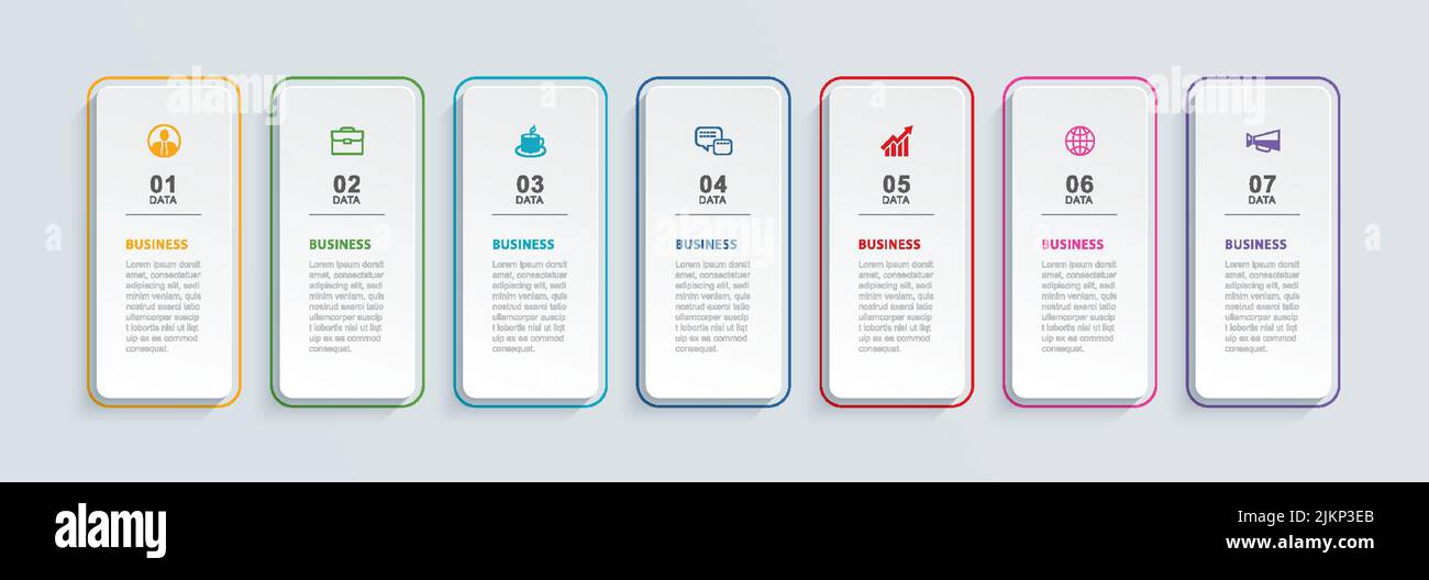 7 data infographics tab index template. Vector illustration abstract ...