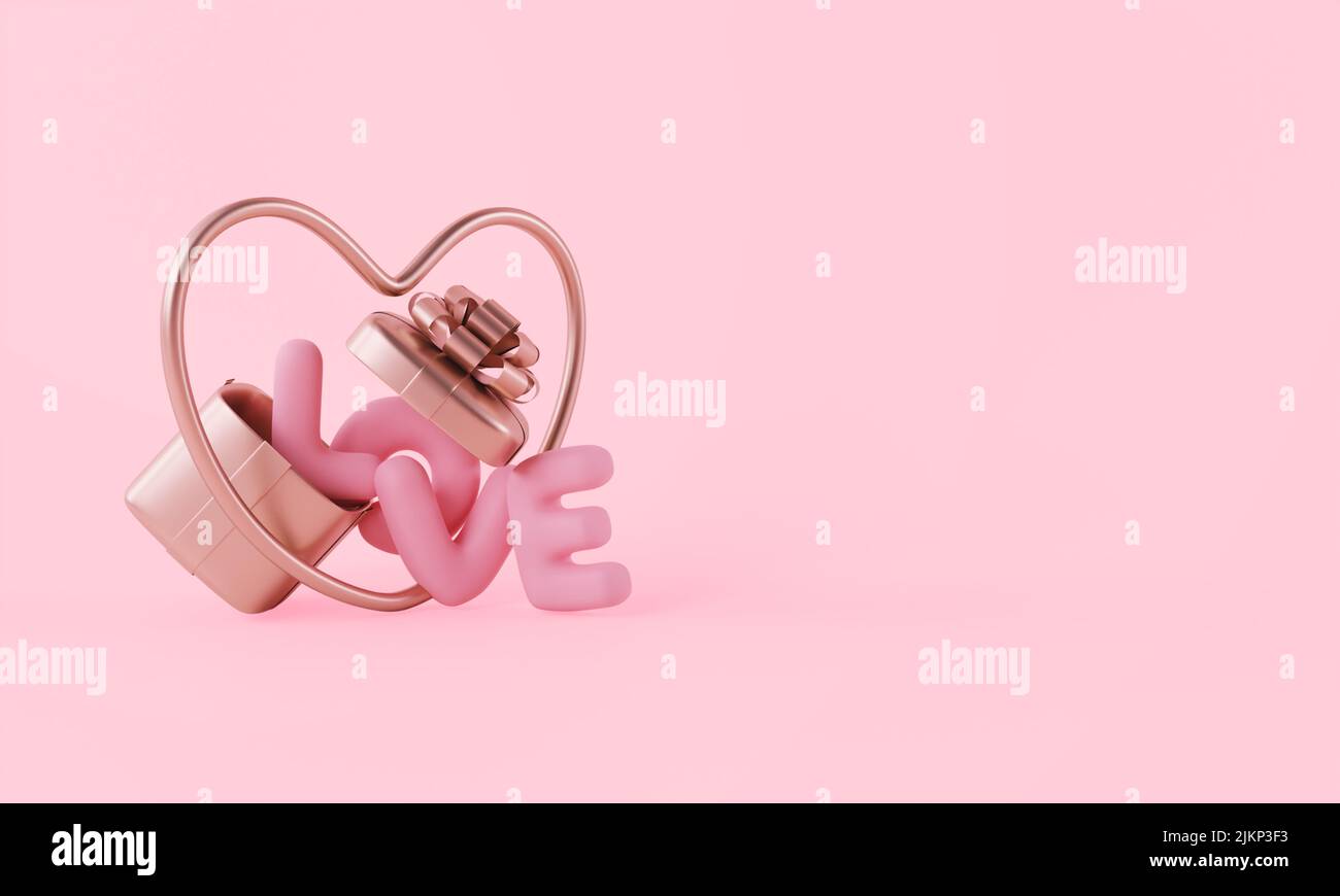 Mothers day 3d rendering with gift box and beautiful love Stock Photo ...