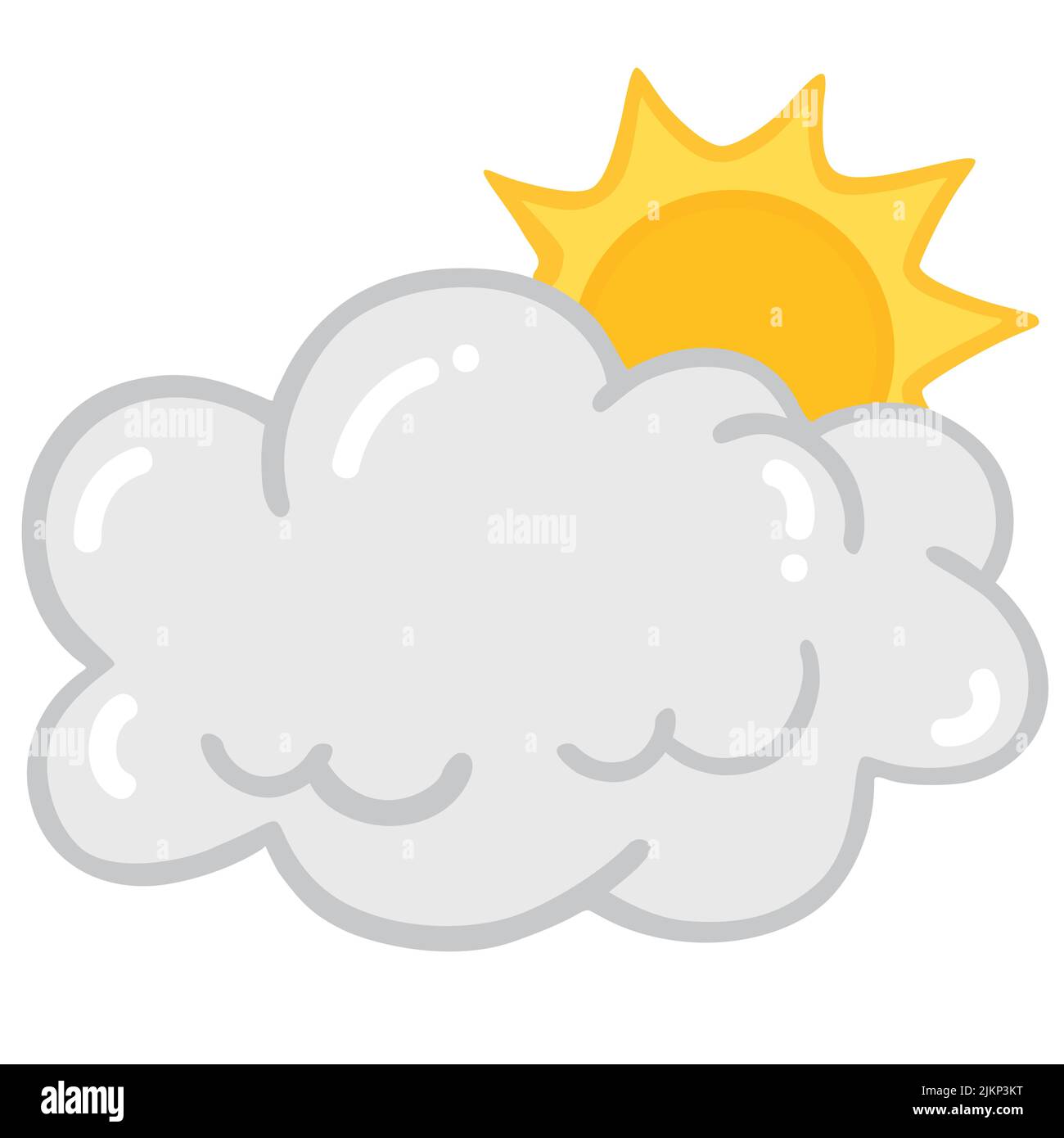 Cloud Sun Shine Drawing Doodle Illustration Vector Design Stock Vector ...