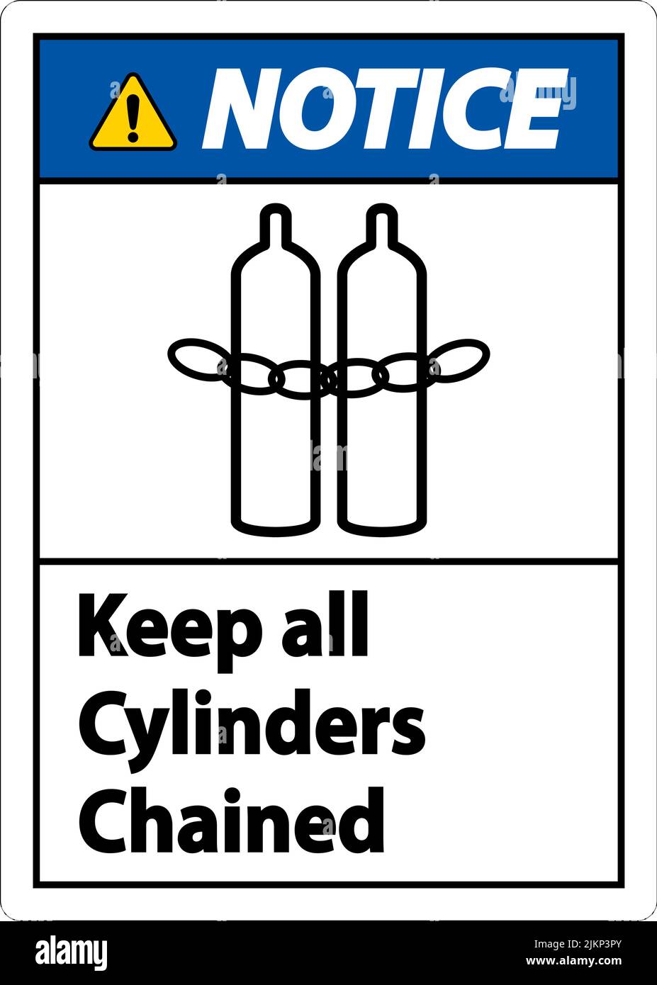 Notice Keep All Cylinders Chained Symbol Sign On White Background Stock ...