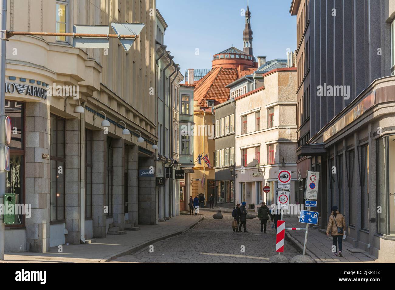 Old town streets with tourists in Tallinn Estonia Stock Photo - Alamy
