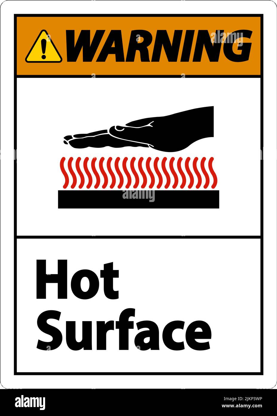 Warning Hot Surface Symbol Sign On White Background Stock Vector Image ...
