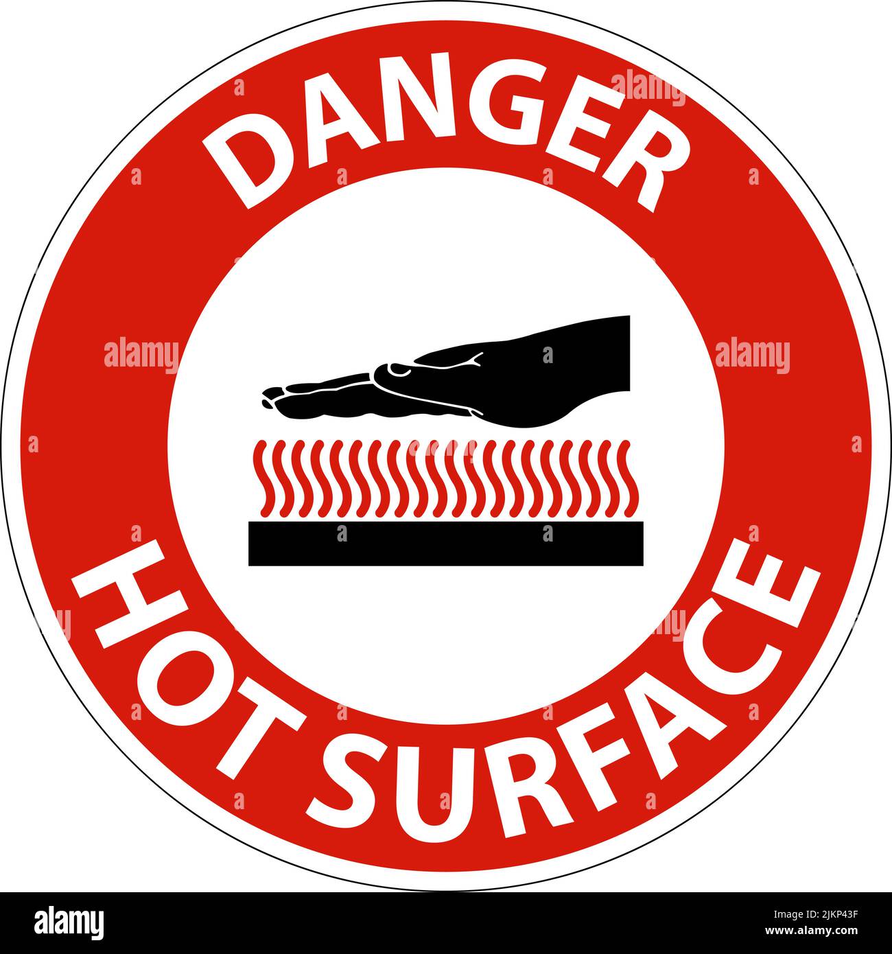 Danger Hot Surface Symbol Sign On White Background Stock Vector Image ...