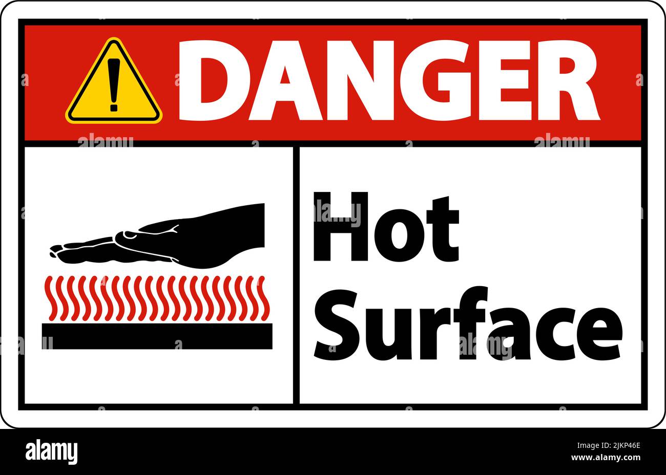Danger Hot Surface Symbol Sign On White Background Stock Vector Image ...