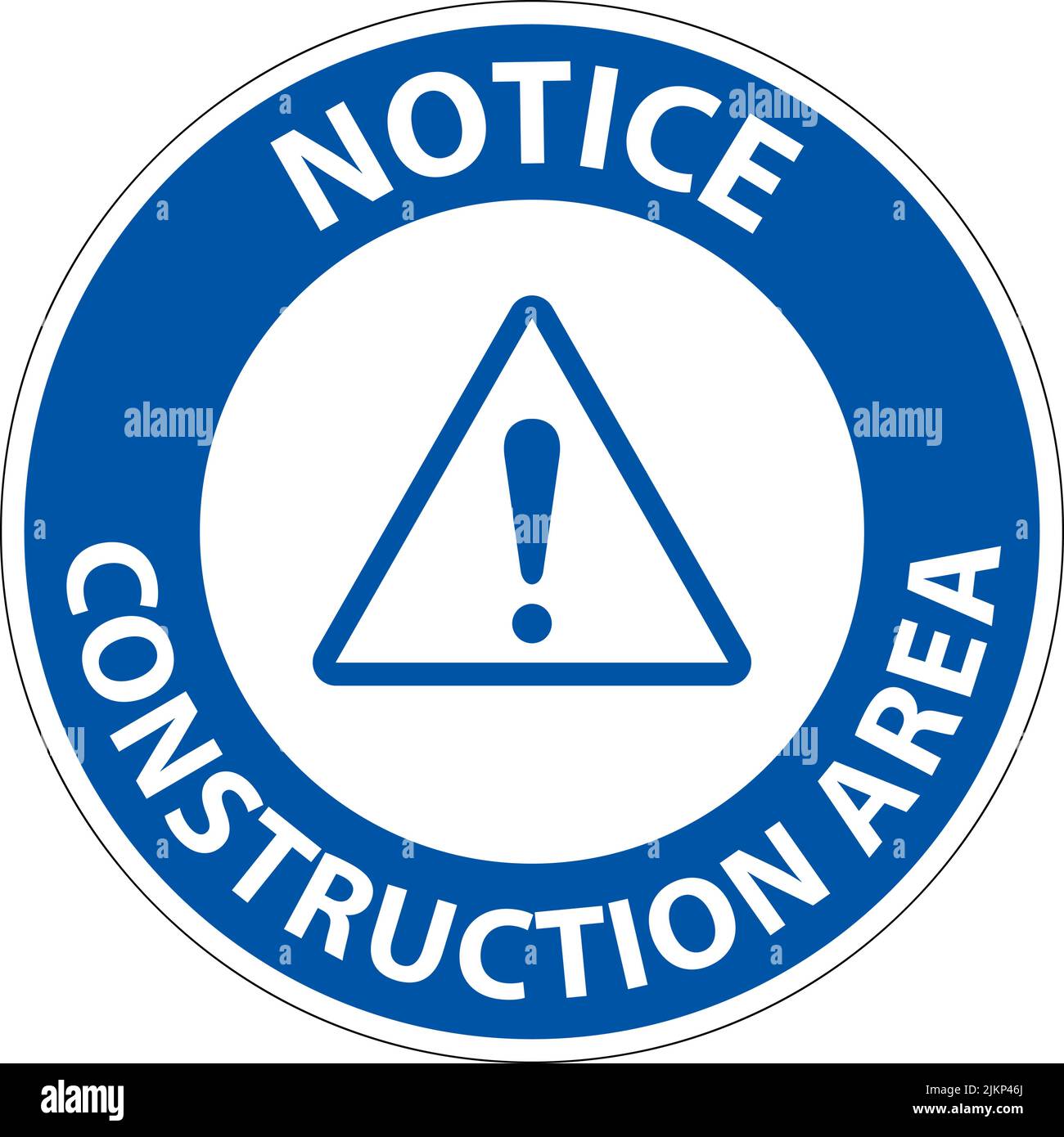 Notice Construction Area Symbol Sign On White Background Stock Vector ...