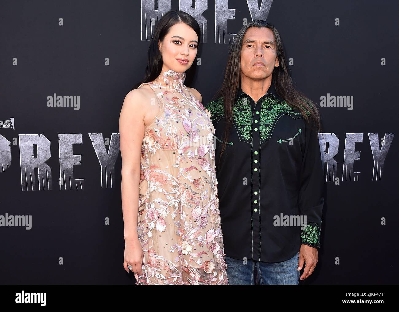 Westwood, USA. 02nd Aug, 2022. Amber Midthunder and David Midthunder ...