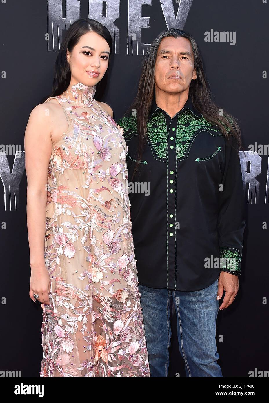 Westwood, USA. 02nd Aug, 2022. Amber Midthunder and David Midthunder ...