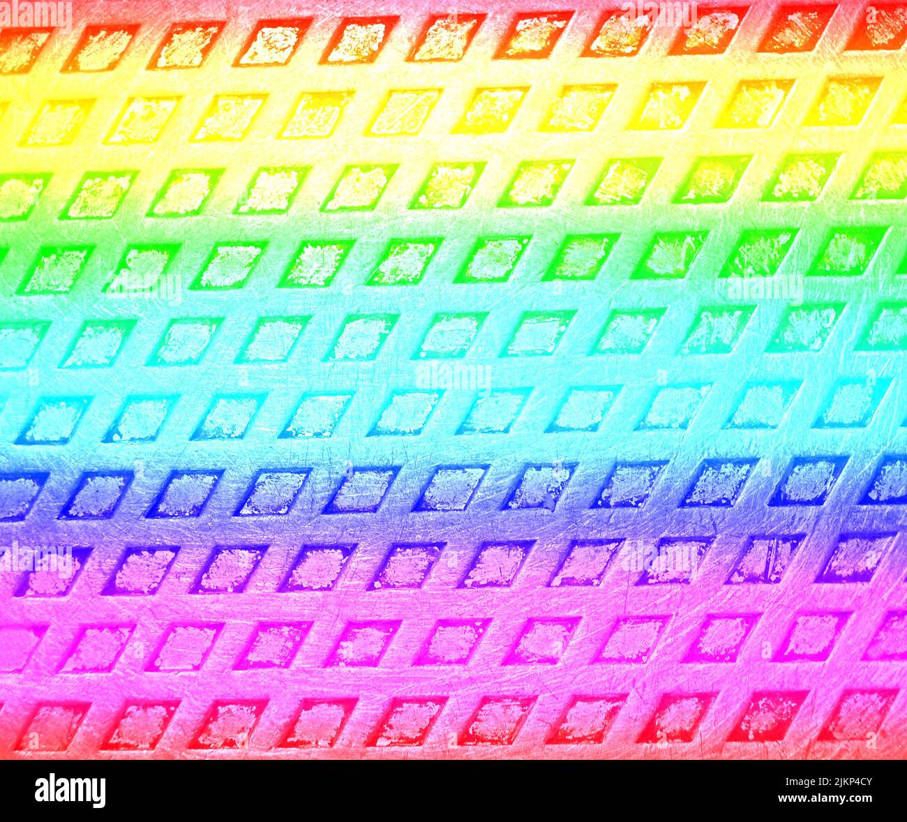 rainbow metal surface closeup, abstract disco holiday diversity Stock ...