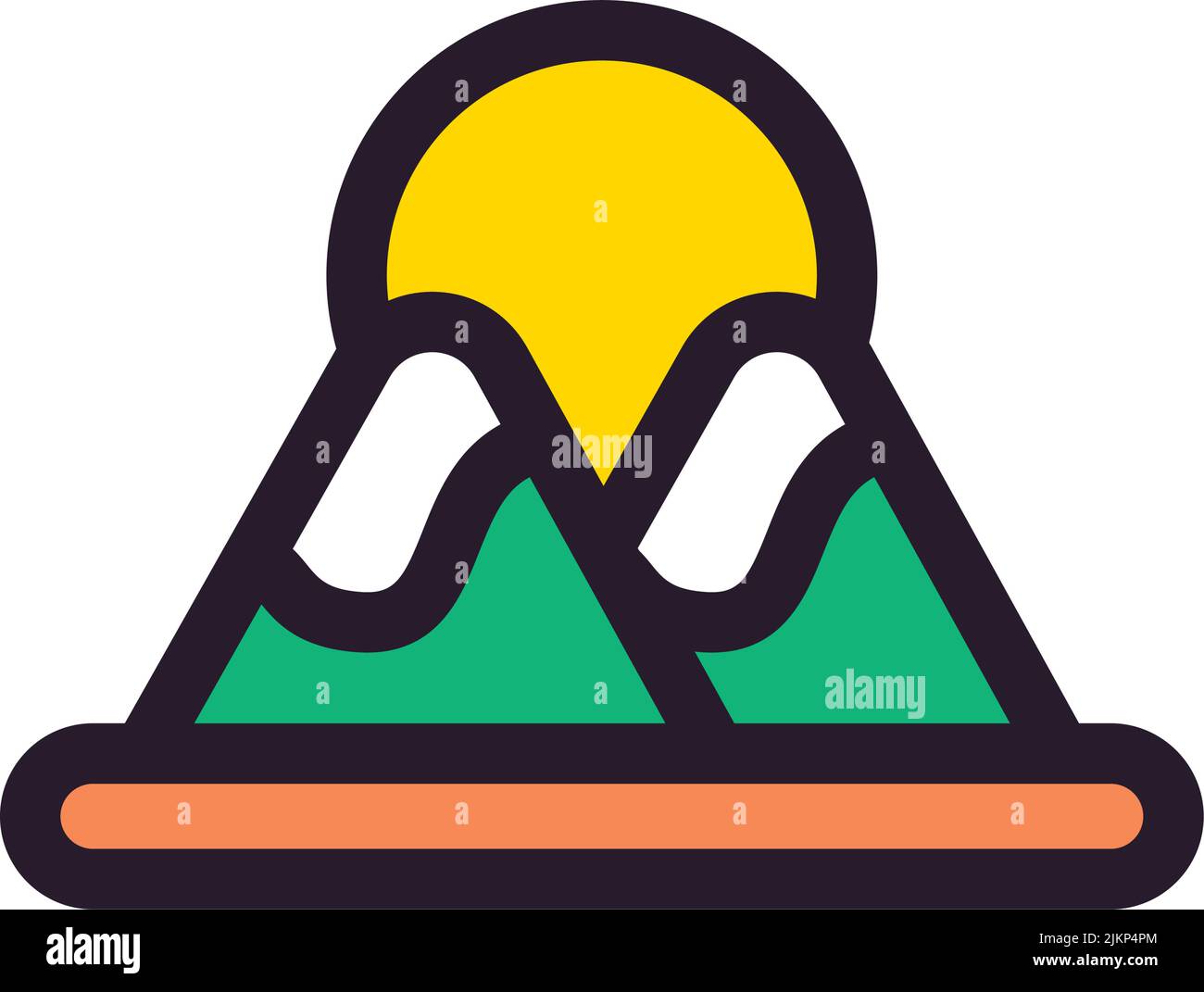 flat mountain illustration Stock Vector Image & Art - Alamy