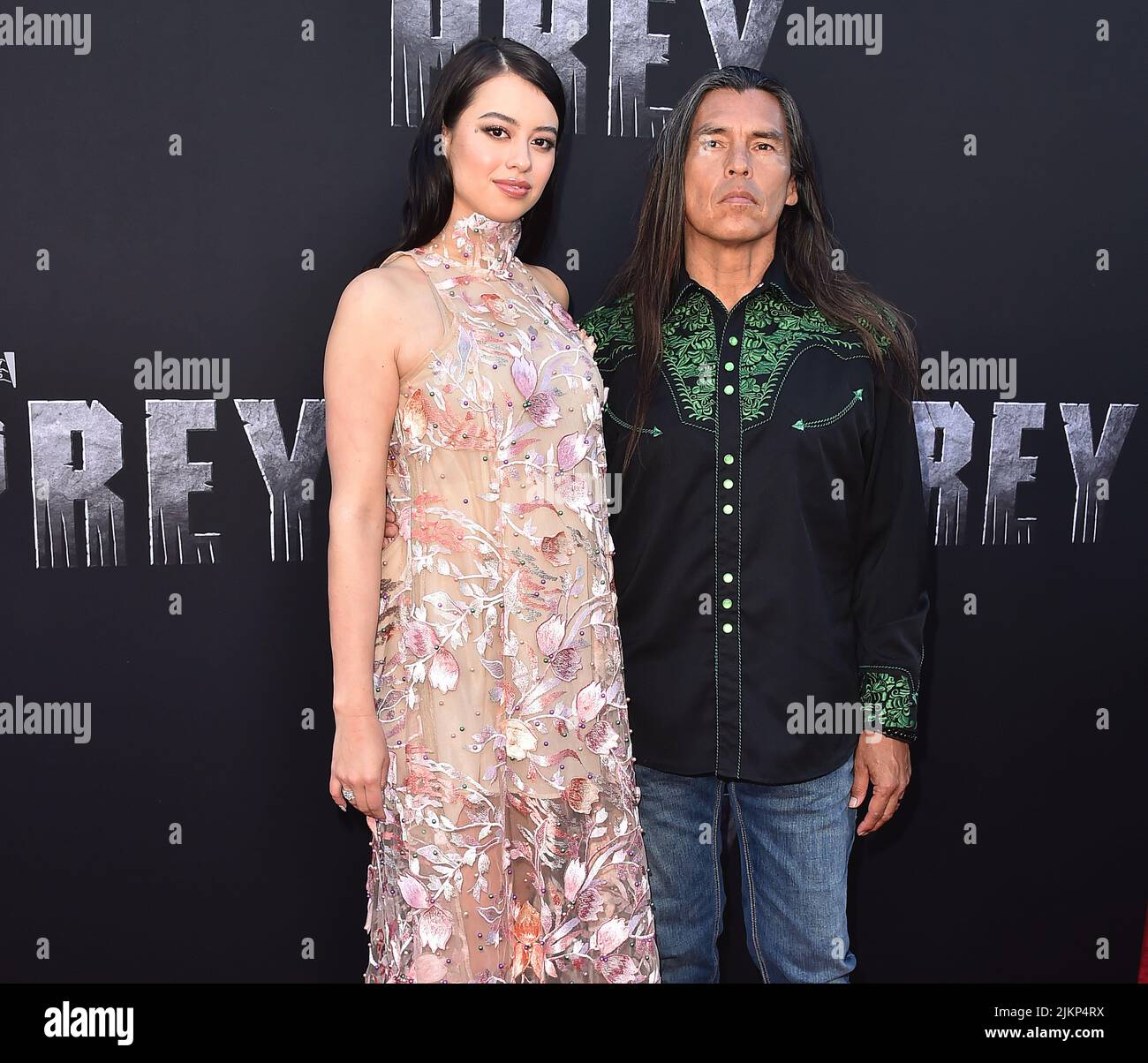 Westwood, USA. 02nd Aug, 2022. Amber Midthunder and David Midthunder ...