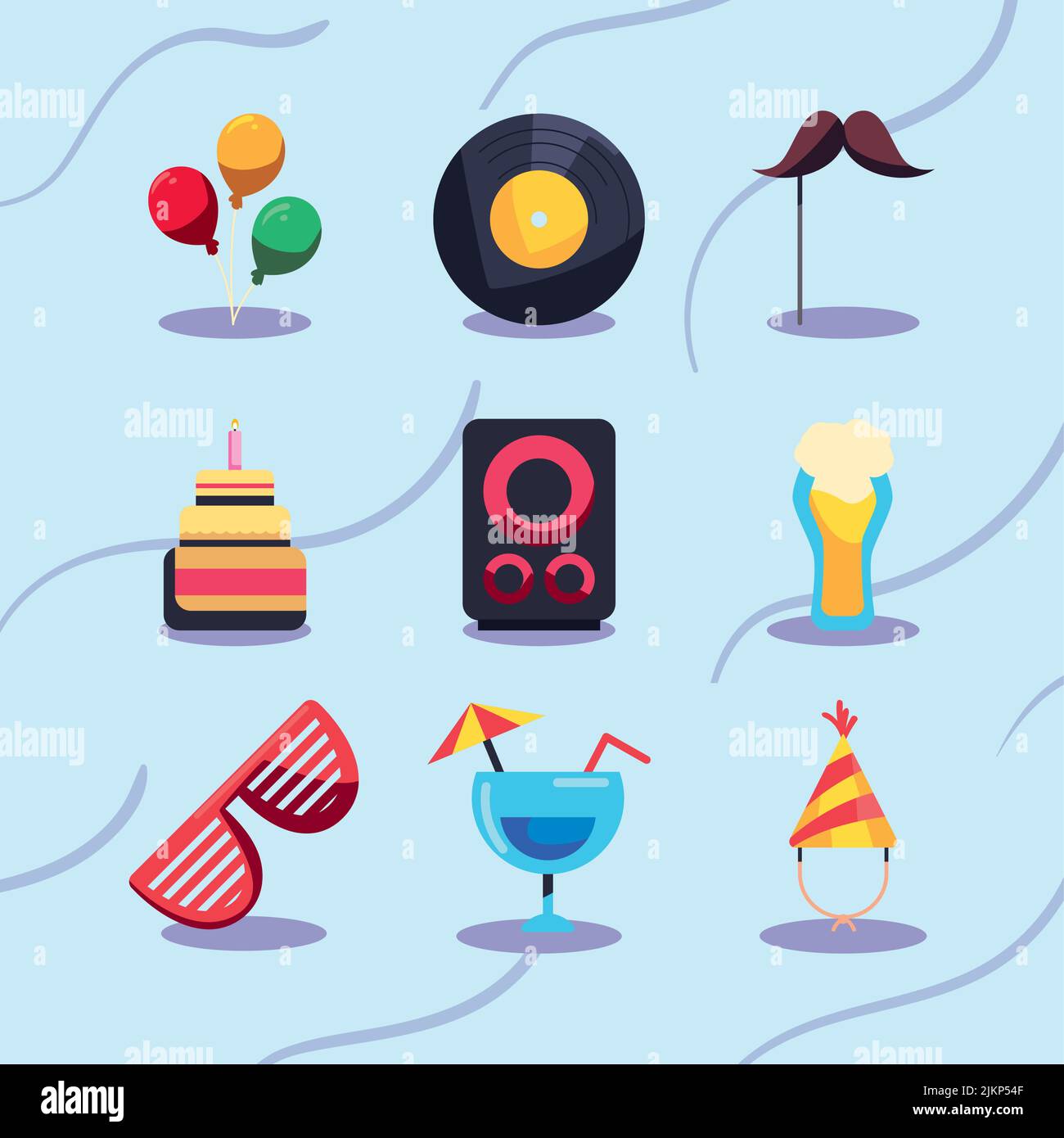 flat party items Stock Vector Image & Art - Alamy