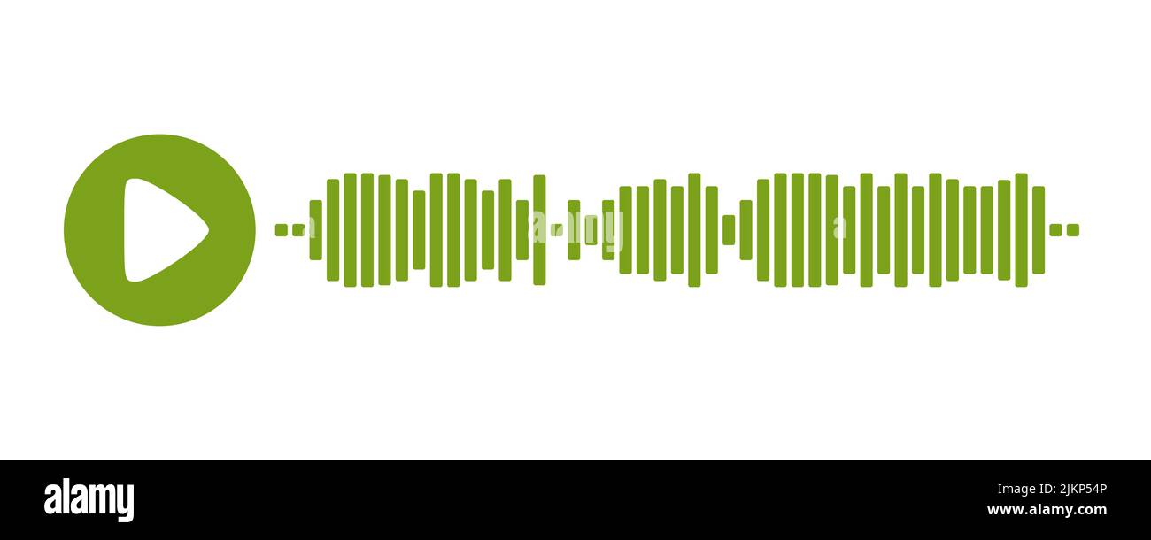 Recording of audio message template. UI element of audio record for ...