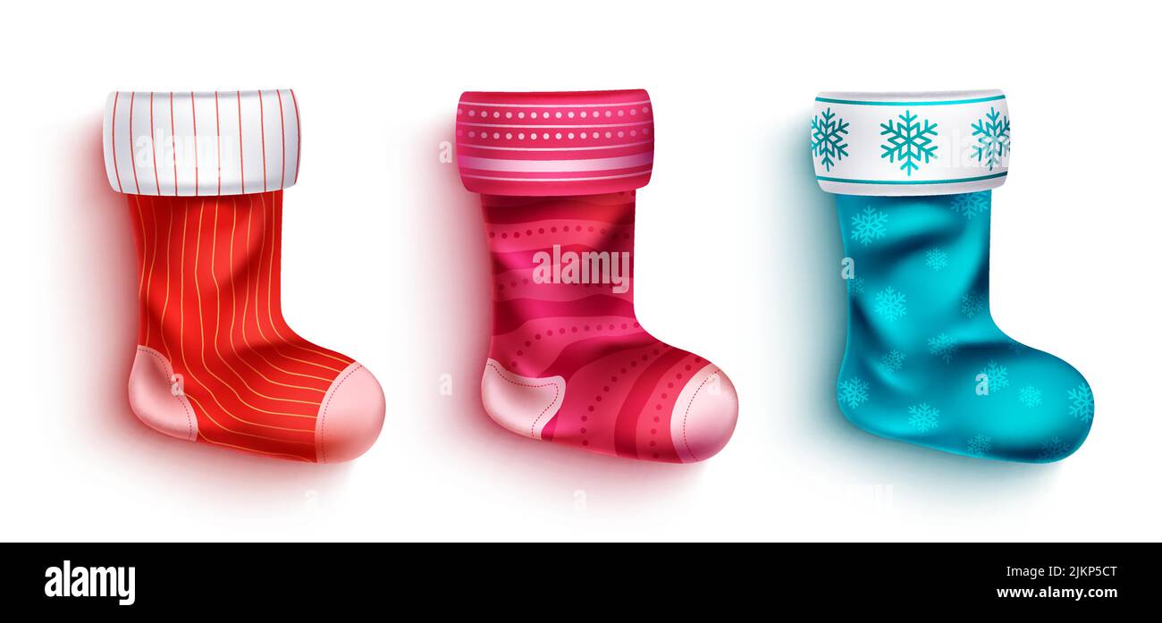 Red christmas stockings Stock Vector Images - Alamy