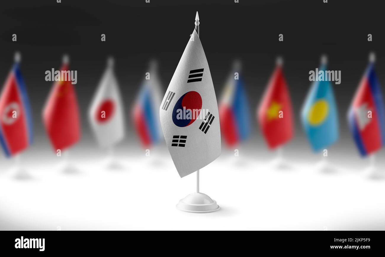 South korea national flag flags hi-res stock photography and images - Alamy