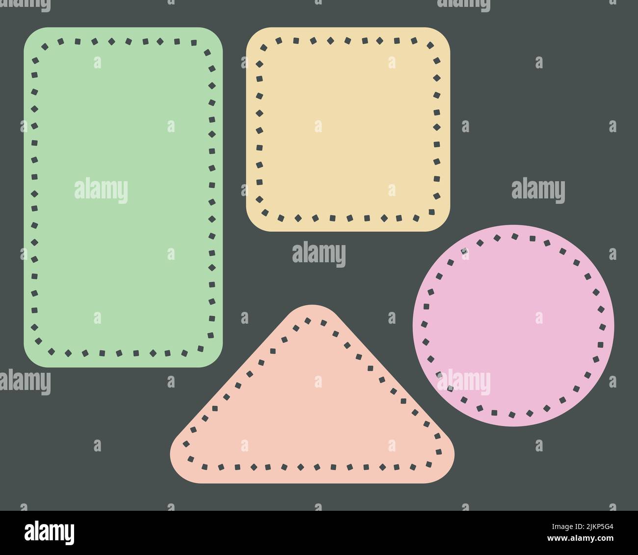 Messages frames set. Decorative doodle line, isolated borders ...