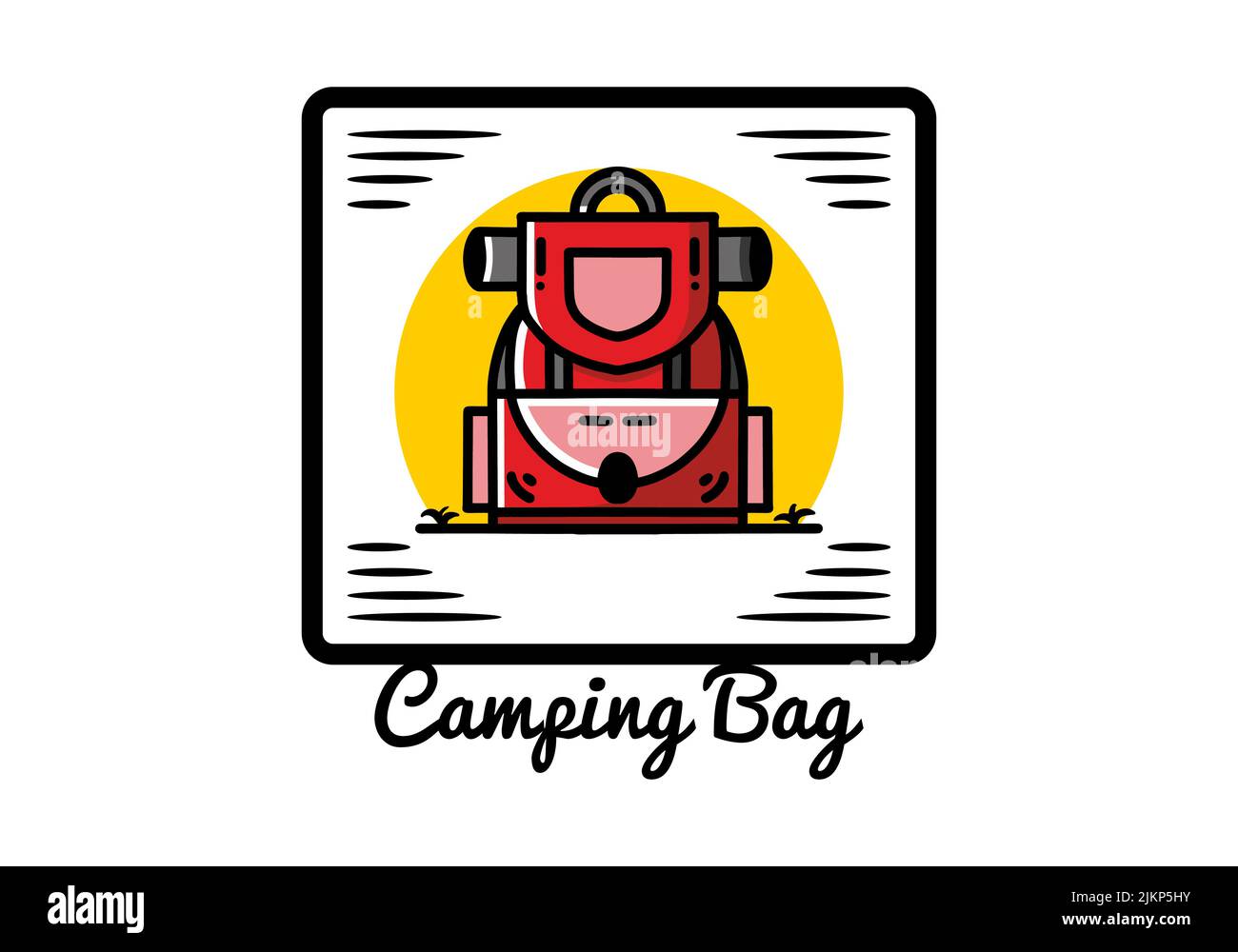 Illustration design of a simple camping bag Stock Vector Image & Art ...